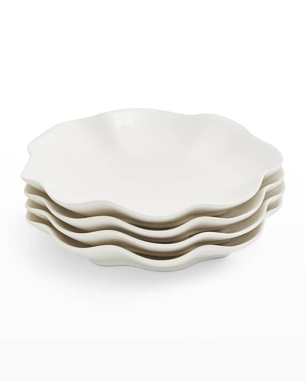 Coton Colors Iris Blue Burst Ruffle Salad Plates, Set Of 4 | Neiman Marcus