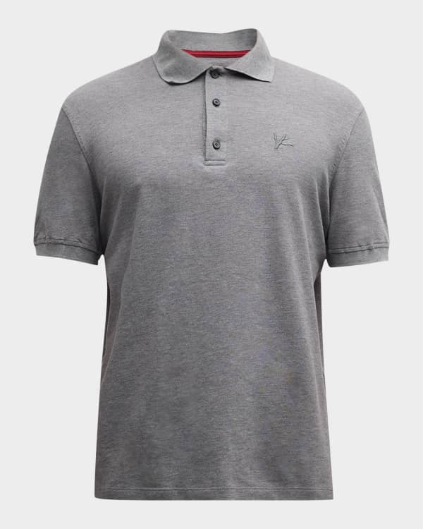 Isaia Men's Wool Quarter-Zip Polo Shirt | Neiman Marcus
