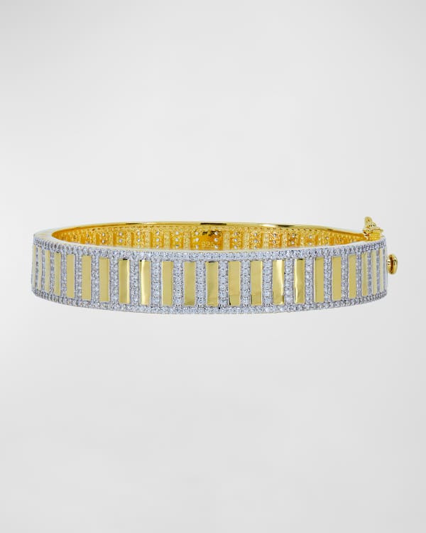 Freida Rothman Signature Thin Pave Hinge Bangle | Neiman Marcus