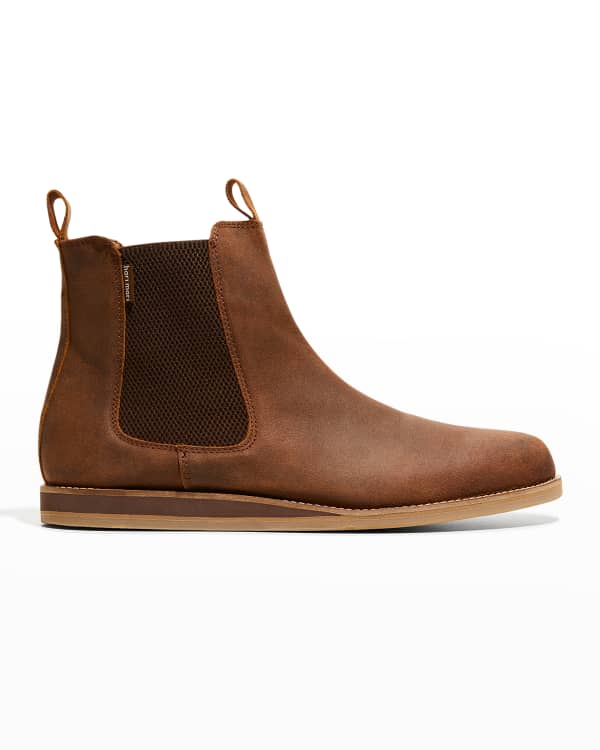 Karl Lagerfeld Men's Wing-Tip Suede Lug-Sole Chelsea Boots | Neiman Marcus