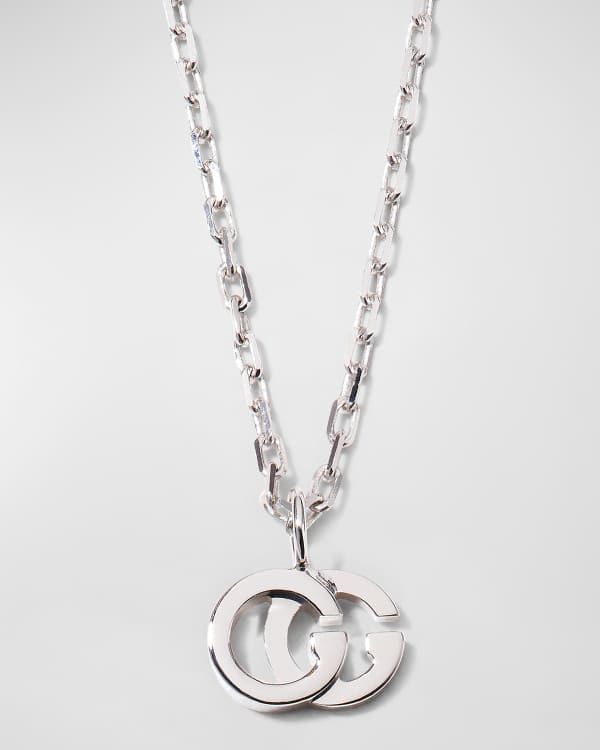 Gucci Link to Love Necklace in 18k White Gold and Diamonds | Neiman Marcus