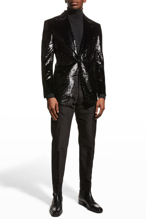 TOM FORD Men's Fluid Velvet Cocktail Jacket | Neiman Marcus