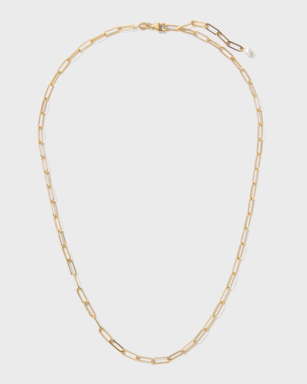 Joanna Laura Constantine Wave Link Chain Necklace with Pave | Neiman Marcus
