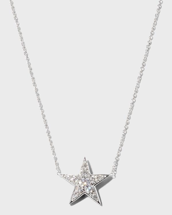 Roberto Coin Diamond Star Pendant Necklace in 18K White Gold | Neiman ...