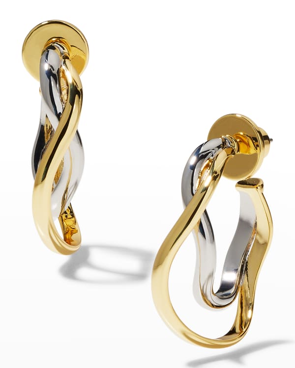 DEMARSON 12K Gold-Plated Sia Mini Pave Crystal Earrings | Neiman Marcus