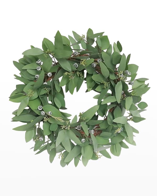 Winward Home Seeded Eucalyptus Wreath | Neiman Marcus