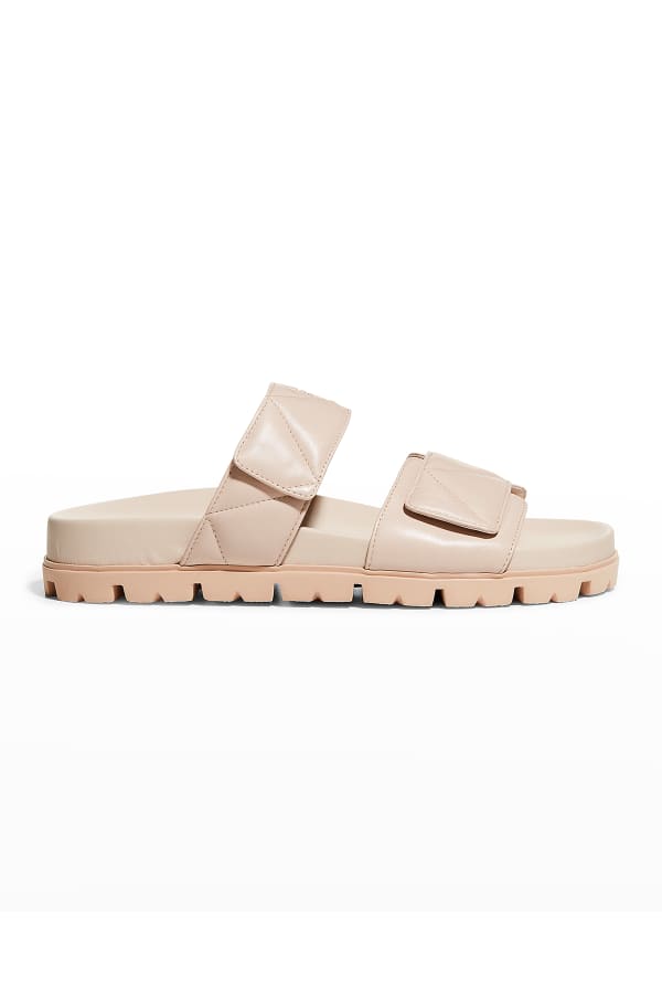 Prada Quilted Leather Slingback Sporty Sandals | Neiman Marcus
