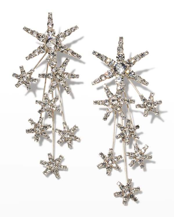 FALLON Monarch Weeping Fern Crystal Earrings | Neiman Marcus