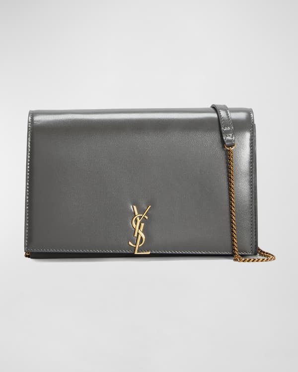 Saint Laurent Kate YSL Python-Embossed Wallet on Chain | Neiman Marcus