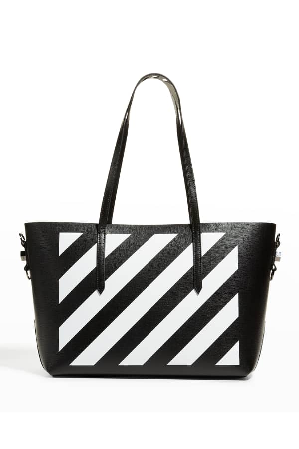 Off-White Diagonal Stripe Shopper Tote Bag | Neiman Marcus