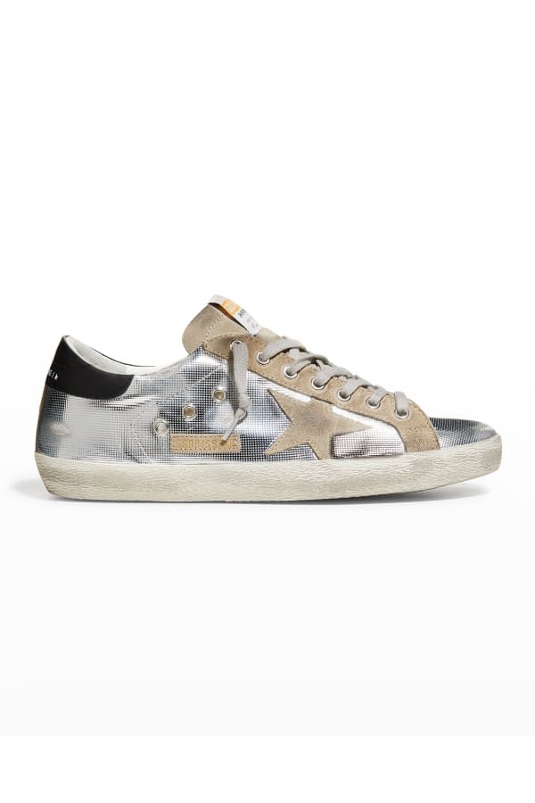 Golden Goose Men's Super Star Metallic Mix-Leather Low-Top Sneakers ...