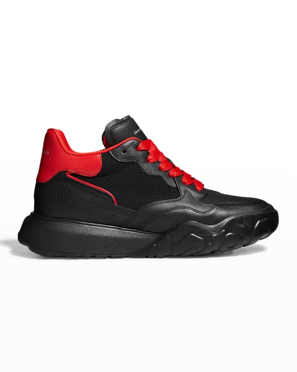 Balmain Men's High-Top Leather Skate Sneakers | Neiman Marcus