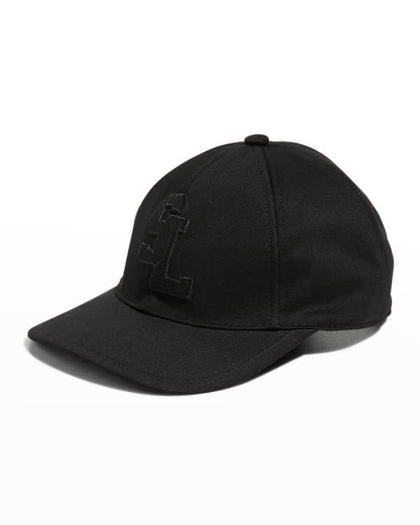 Saint Laurent SL Logo Tweed Baseball Cap | Neiman Marcus