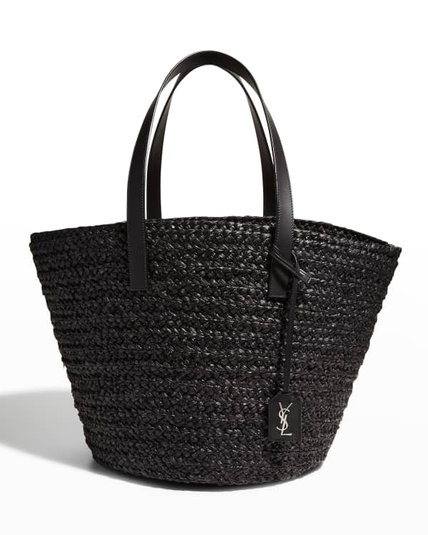 Saint Laurent Toy Bicolor Woven YSL Shopper Tote Bag | Neiman Marcus