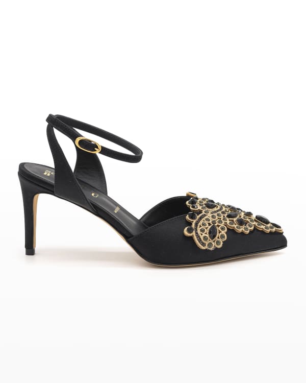 Badgley Mischka Marsha Block-Heel Sandals | Neiman Marcus