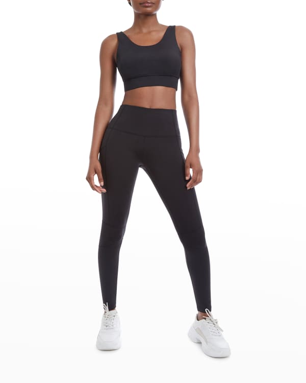Norma Kamali Active Snap Ribbon Spat High-Rise Leggings | Neiman Marcus