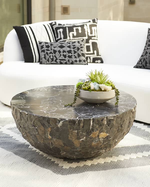 Sunset West Milano Coffee Table With Honed Absolute Granite Insert, 40 ...