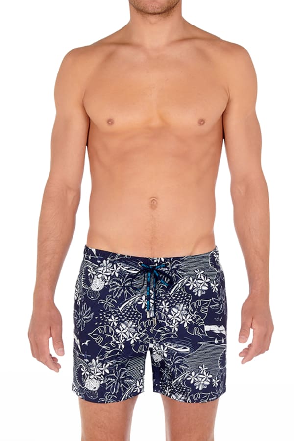 Vilebrequin Men's Mahina Large Turtle Print Swim Trunks | Neiman Marcus