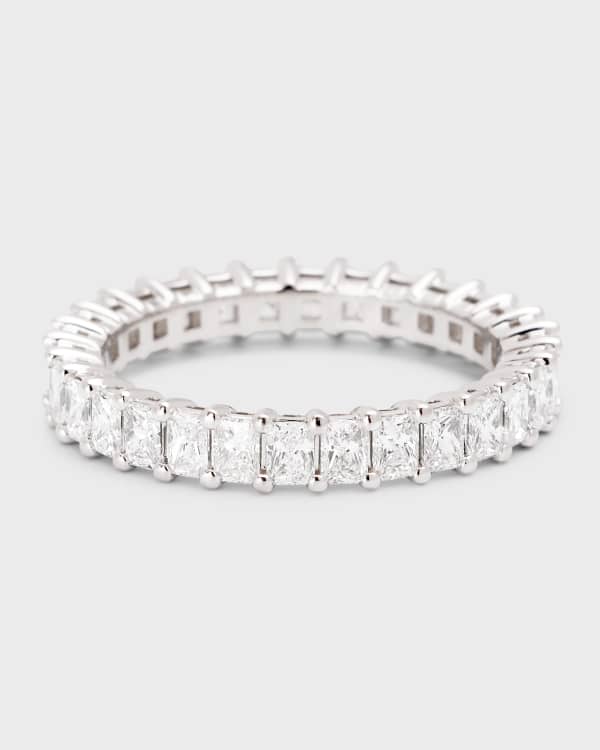 Neiman Marcus Diamonds Platinum Emerald-Cut FG/VS Diamond Eternity Band ...