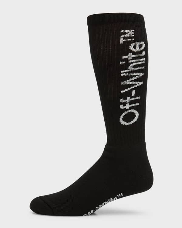 Off-White Men's Arrows Mid-Length Socks | Neiman Marcus