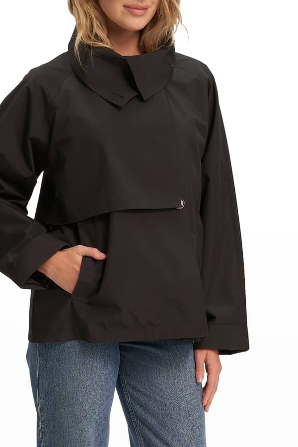 NOIZE Mid-Length Water-Repellent Raincoat - PETA-Approved Vegan ...