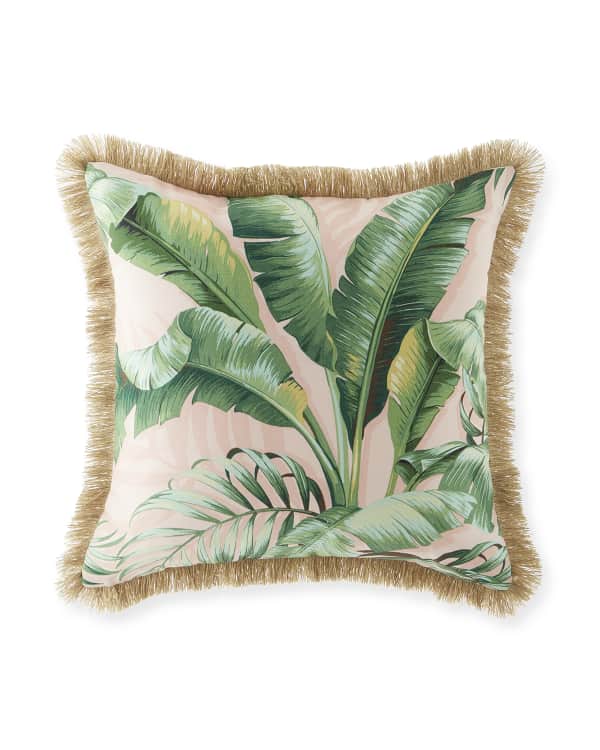 Eastern Accents Abaca Banana Leaf Decorative Pillow In Cloud | Neiman Marcus