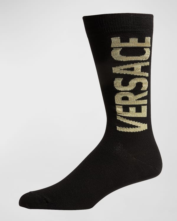 Versace Men's Medusa Logo Crew Socks | Neiman Marcus