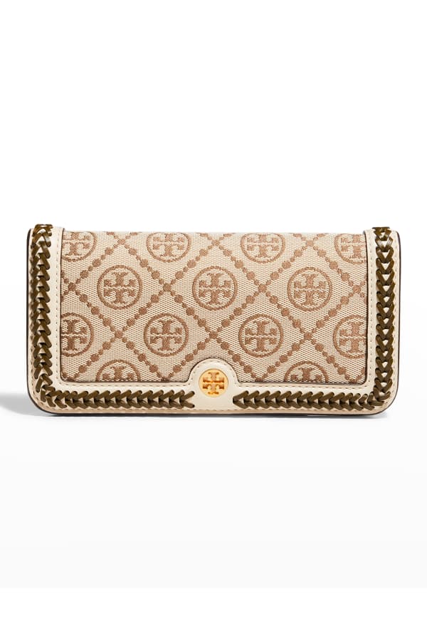 Tory Burch T Monogram Jacquard Bifold Wallet | Neiman Marcus