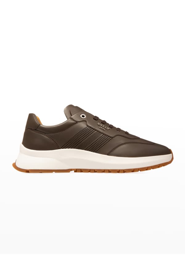 Bally Men's Darynt Leather & Mesh Logo Sneakers | Neiman Marcus