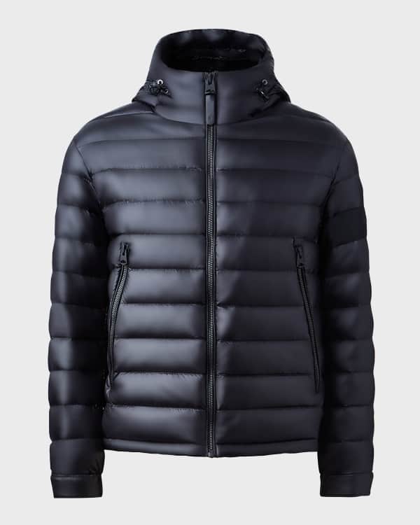 Moose Knuckles Men's Strivers Row Monogram Puffer Jacket | Neiman Marcus