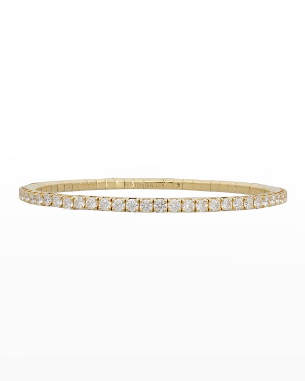 Heera Moti White and Yellow Gold Pave Diamond Link Bracelet | Neiman Marcus