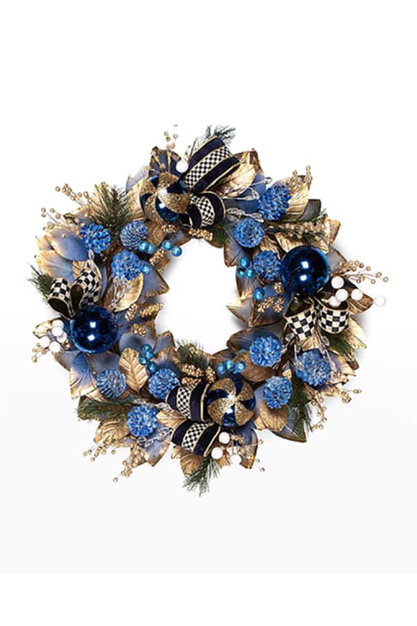 MacKenzie-Childs Royal Check Wreath | Neiman Marcus