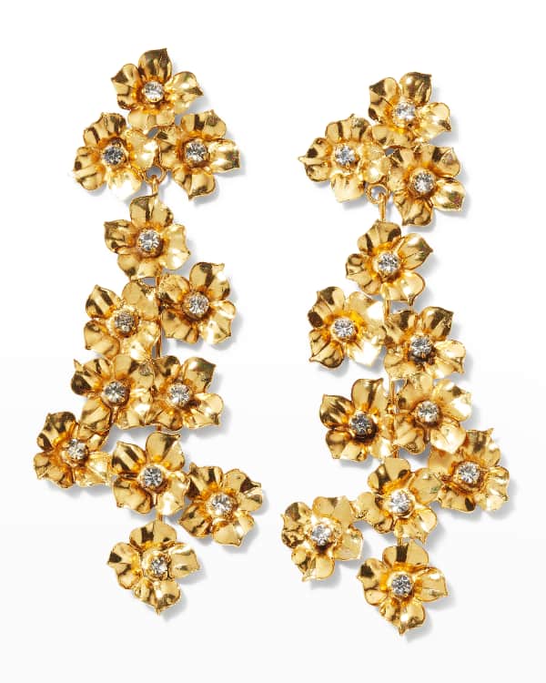 FALLON Monarch Weeping Fern Crystal Earrings | Neiman Marcus