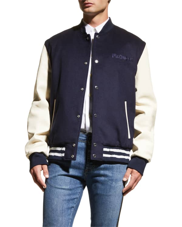 Stampd Men's Graphic-Sleeve Letterman Jacket | Neiman Marcus