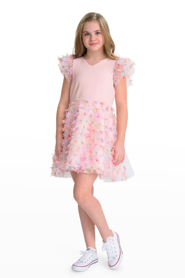 Zoe Girl's Alice Two-Toned Tulle Skirt Dress, Size 4-6 | Neiman Marcus