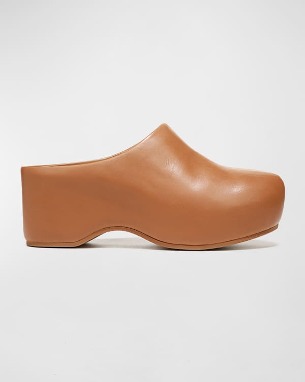 Vince Navina Leather Mule Clogs | Neiman Marcus