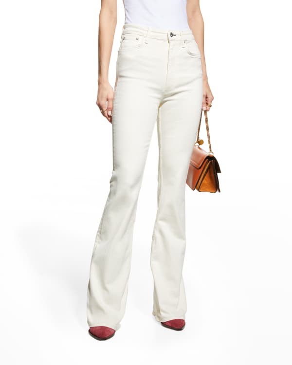 Emporio Armani High-Rise Cropped Flare Jeans | Neiman Marcus
