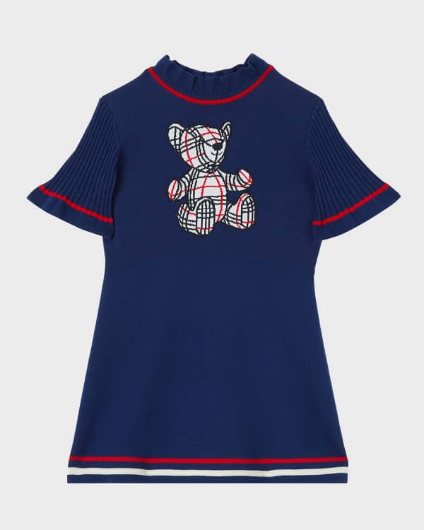 Burberry Girl's Giulietta Check Belted Dress, Size 3-14 | Neiman Marcus