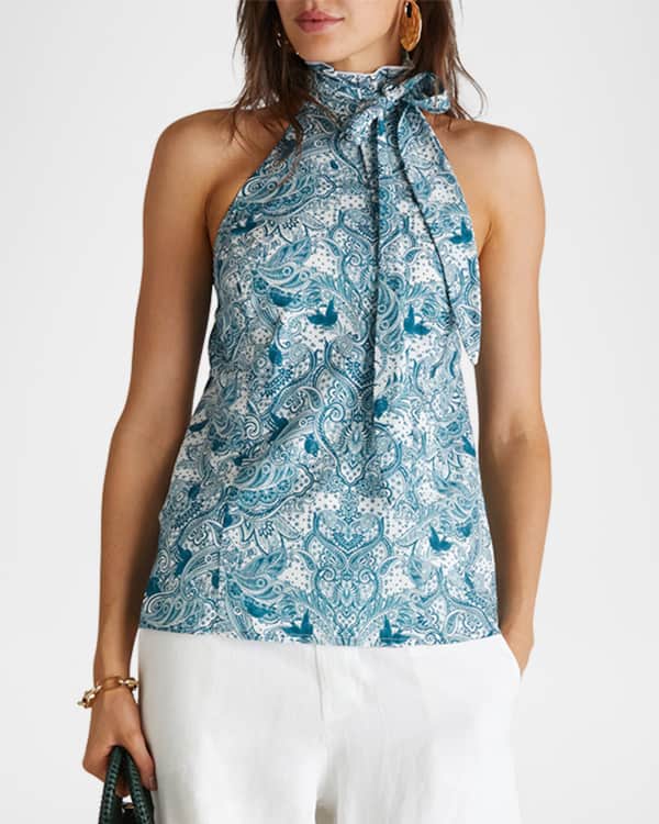 A.L.C. Anita Gathered Halter Top | Neiman Marcus