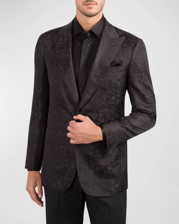 Versace Men's Greca Monogram Tuxedo Jacket | Neiman Marcus