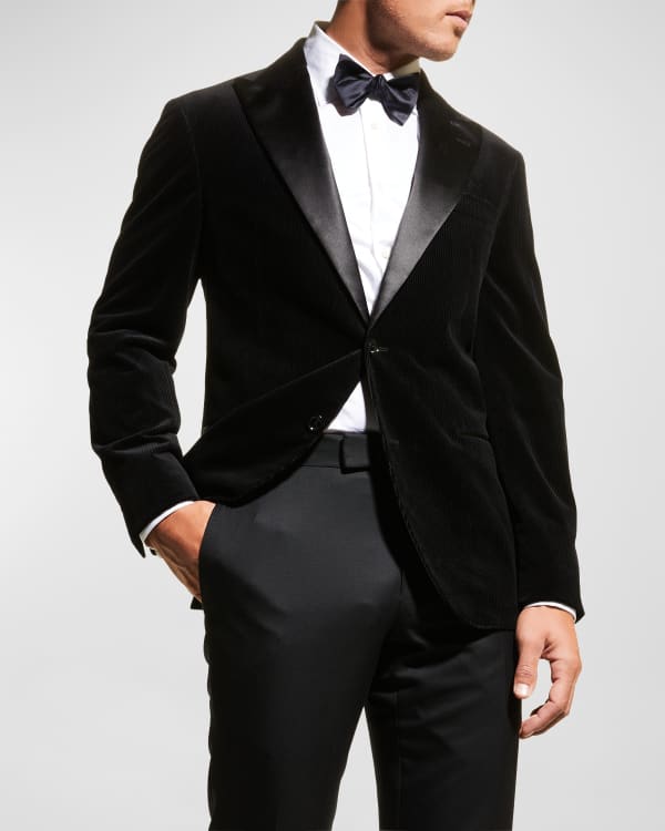 Brioni Men's Embroidered Floral Shawl Dinner Jacket | Neiman Marcus