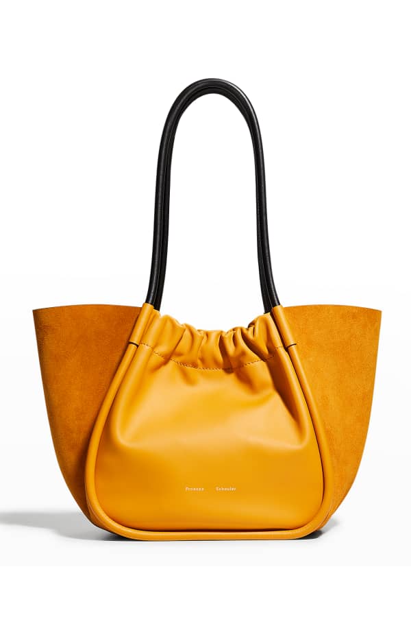Proenza Schouler Large Ruched Smooth Leather Tote Bag | Neiman Marcus