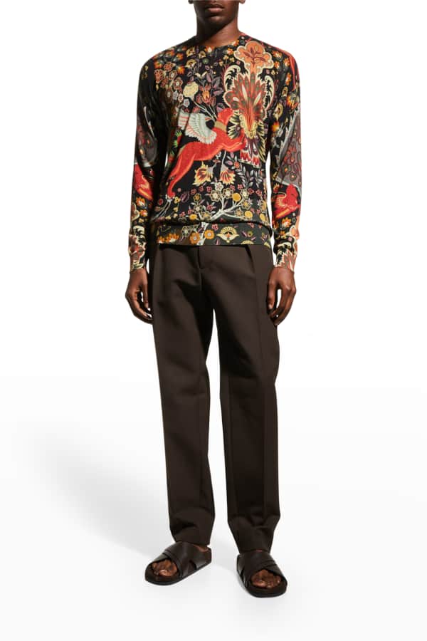 Etro Men's Paisley Bandana Knit Sweater | Neiman Marcus