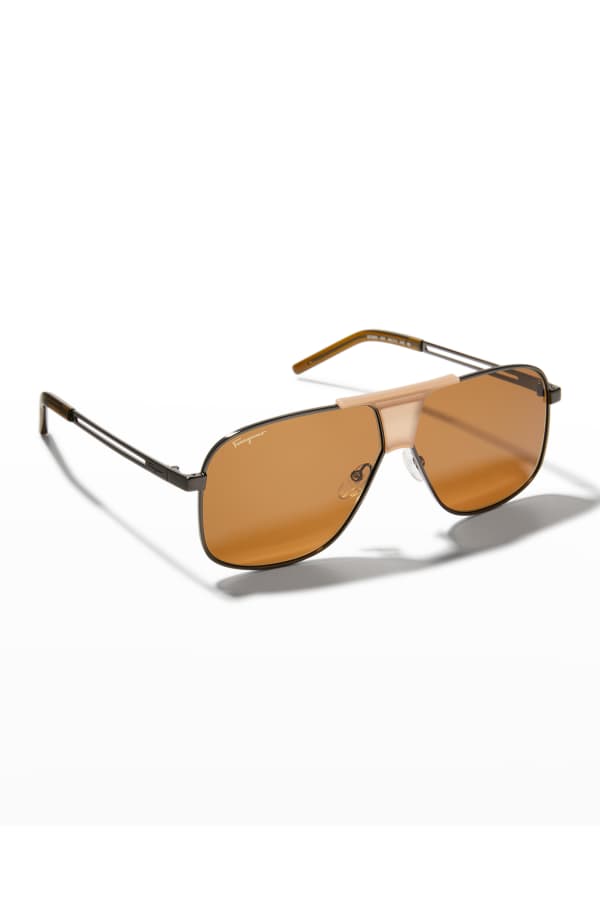 Versace Men's Rimless Metal Aviator Sunglasses | Neiman Marcus
