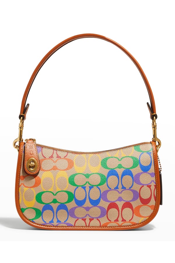 Coach Swinger Monogram Washed Denim Shoulder Bag | Neiman Marcus