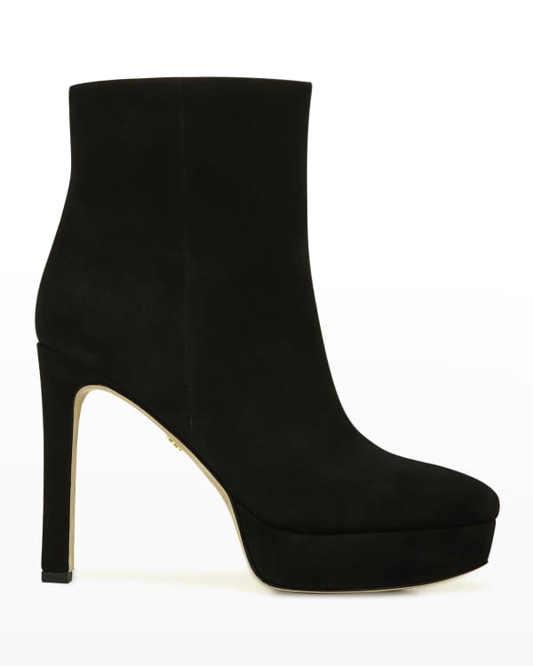 PAIGE Carrie Slouchy Suede Booties | Neiman Marcus