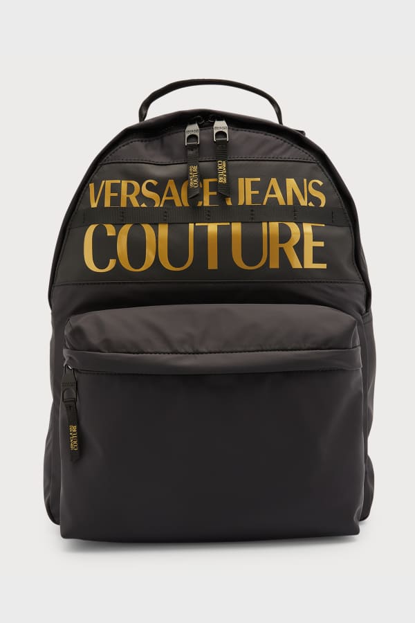 Versace Men's Greca Chain & Medusa Head Leather Backpack | Neiman Marcus