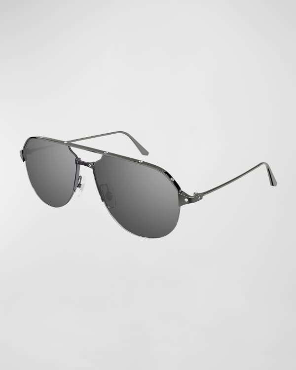 Jimmy Choo Ollys Crystal & Metal Aviator Sunglasses | Neiman Marcus