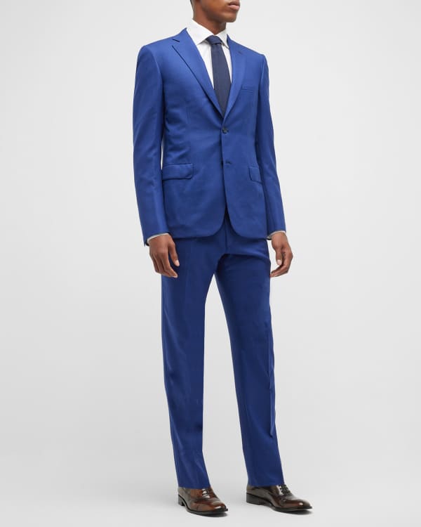 Brioni Men's Wool Herringbone Suit | Neiman Marcus