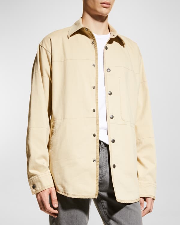 Dsquared2 Men's Crystal Denim Snap-Front Shirt | Neiman Marcus